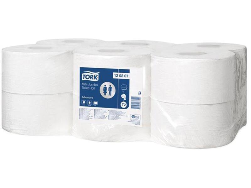 Toaletní papír, T2 systém, 2 vrstvý, 130m/role, TORK Advanced mini ...